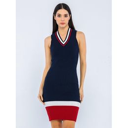 Dandalo Strickkleid Damen Gr&ouml;&szlig;e M navy / rot / wei&szlig;