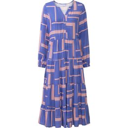 Lascana Kleid Damen Gr&ouml;&szlig;e 46 royalblau / puder Sommerkleid