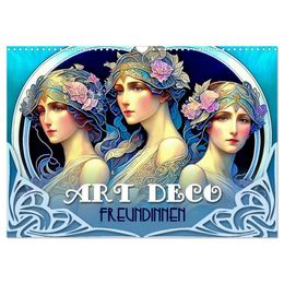 Art Deco Freundinnen (Wandkalender 2025 DIN A3 quer), Calvendo Monatskalender