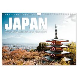 Japan - Zwischen Tempeln und Neonlicht (Wandkalender 2025 DIN A4 quer), Calvendo Monatskalender