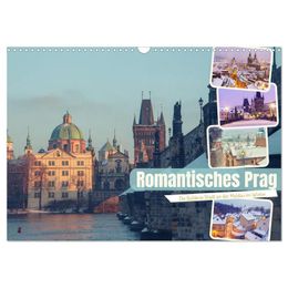 Romantisches Prag (Wandkalender 2025 DIN A3 quer), Calvendo Monatskalender
