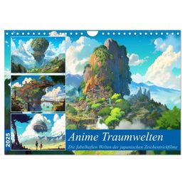 Anime Traumwelten (Wandkalender 2025 DIN A4 quer), Calvendo Monatskalender