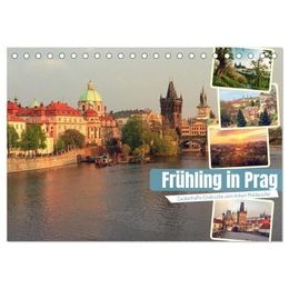Frühling in Prag (Tischkalender 2025 DIN A5 quer), Calvendo Monatskalender