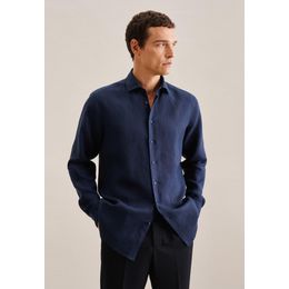 Businesshemd Seidensticker "Regular" Gr. 40, normale Ärmellängen, blau (dunkelblau) Herren Hemden Langarm