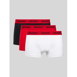 Hugo Trunks mit elastischem Logo-Bund im 3er-Pack