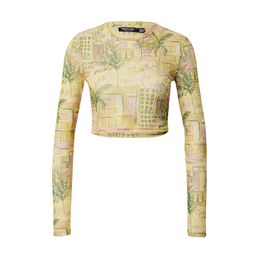 Nasty Gal Shirt Damen Gr&ouml;&szlig;e L braun / zitrone / dunkelgr&uuml;n / rosa