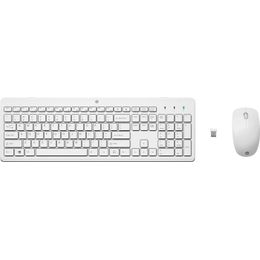 HP 230 WL Mouse+KB Combo Tastatur- und Maus-Set, weiß