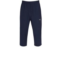 TRIGEMA Jerseyhose TRIGEMA 3/4-Hose mit Kordelzug (1-tlg), blau