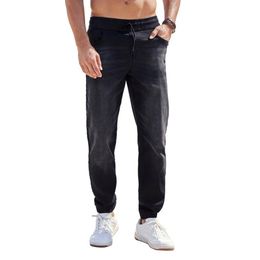 John Devin Stretch-Jeans Denim Jogger Jeanshose mit Stretch - Schlupfjeans, schwarz