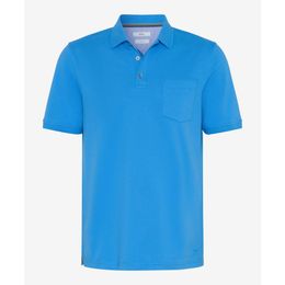 Brax Herren Poloshirt Style PETE, Blau, Gr. M