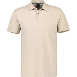 Lerros Poloshirt, Baumwolle, Brusttasche, für Herren, beige, XXL