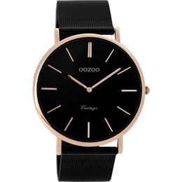 Quarzuhr Oozoo "C8869" Armbanduhren schwarz Damen Quarzuhren