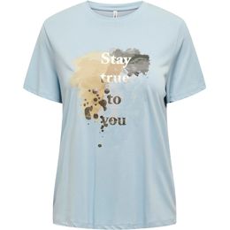 Only® T-Shirt, Motiv-Print, für Damen, blau, S