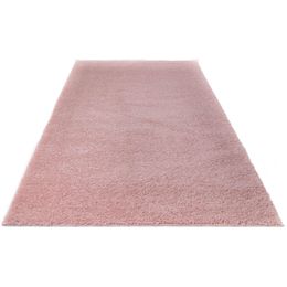 Hochflor-Teppich Bruno Banani "Shaggy Soft" Teppiche Gr. B/L: 200 cm x 290 cm, 30 mm, 1 St., rosa (hellrosa) Esszimmerteppiche gewebt, Uni Farben, besonders weich und kuschelig