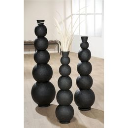 Bodenvase CASABLANCA BY GILDE "Bodenvase "Rotonda"" Vasen Gr. B/H/T: 31 cm x 112 cm x 31 cm, schwarz Blumenvasen