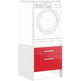Waschmaschinenumbauschrank IMPULS KÜCHEN ""Turin", Breite 64 cm" Schränke Gr. B/H/T: 64 cm x 61,5 cm x 68,5 cm, rot (rot hochglanz) Zubehör für Waschmaschinen