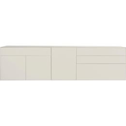 Sideboard LeGer Home by Lena Gercke "Essentials" Sideboards Gr. B/H/T: 279 cm x 74 cm x 42 cm, 4, grau (warmgrau) Sideboards