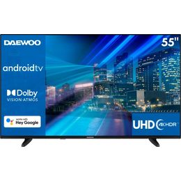 E (A bis G) Daewoo LED-Fernseher "55DM72UAD" Fernseher schwarz LED Fernseher