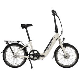 SFM BIKES E-Bike SAXXX "Compact Comfort Plus" E-Bikes Gr. 33 cm, 20 Zoll (50,80 cm), weiß (weiß glanz) E-Bikes