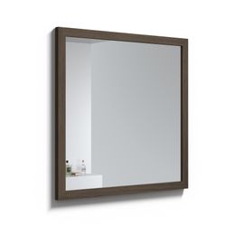 Badspiegel Welltime "Rustic" Spiegel Gr. B/H/T: 80 cm x 80 cm x 3 cm, Breite 80 cm, braun (smoked oak) Badspiegel