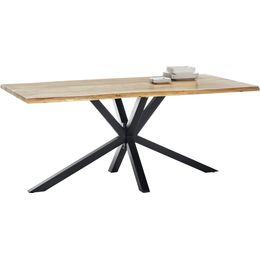 Baumkantentisch Sit Tische Gr. B/H/T: 200 cm x 78 cm x 100 cm, 200 x 100 cm, braun (natur, antikschwarz, natur) Baumkantentisch