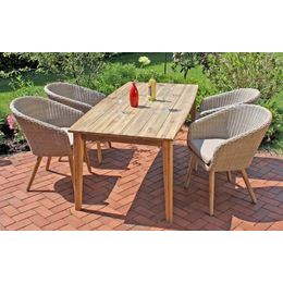 Garten-Essgruppe Garden Pleasure "VISALIA" Sitzmöbel-Sets braun