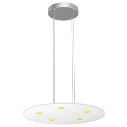 E (A bis G) LED Pendelleuchte Evotec "SUN LED" Lampen Gr. Ø 57 cm, weiß (edelstahlfarben, weiß) LED Hängeleuchten und Pendelleuchten