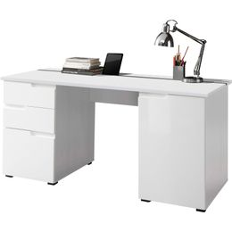 Schreibtisch BEGA OFFICE "Spice" Tische Gr. B/H/T: 158 cm x 76 cm x 67 cm, weiß (weiß, weiß) Schreibtische