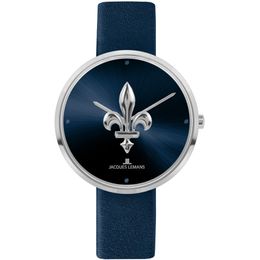 Quarzuhr Jacques Lemans "Design Collection" Armbanduhren dunkelblau Damen Quarzuhren