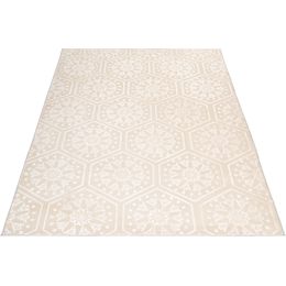 Teppich my home "Stina" Teppiche Gr. B/L: 160 cm x 230 cm, 7 mm, 1 St., beige (creme) Esszimmerteppiche
