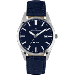 Quarzuhr Jacques Lemans "Vienna" Armbanduhren schwarz, dunkelblau Herren Uhren