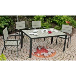 Garten-Essgruppe Garden Pleasure "OLIVIA" Sitzmöbel-Sets grau Outdoor Möbel