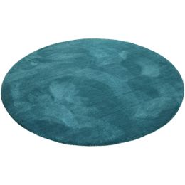 Hochflor-Teppich Esprit "Relaxx" Teppiche Gr. Ø 200 cm, 25 mm, 1 St., grün (grün, smaragd) Esszimmerteppiche
