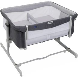 Beistellbett Chicco "Next2me Zwillinge", Baby, Gr. B/H/L: 98cm x 62cm, kein Härtegrad, grau (magnet grau), Polyester, Babybetten
