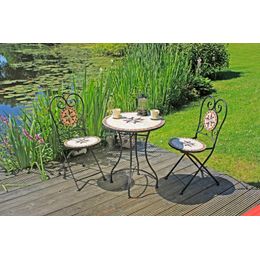 Balkonset Garden Pleasure "Mosaik" Sitzmöbel-Sets braun (braun, grau) Outdoor Möbel