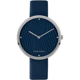 Quarzuhr Jacques Lemans "Design Collection" Armbanduhren dunkelblau Damen Quarzuhren