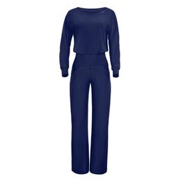Jumpsuit WINSHAPE "JS101LSC" Gr. M, Normalgrößen, blau (dark blue) Damen Overalls
