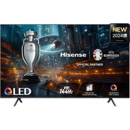 E (A bis G) HISENSE QLED-Fernseher "85E77NQ PRO" Fernseher grau LED Fernseher