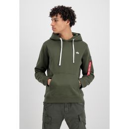 Hoodie Alpha Industries "ALPHA Men - Hoodies Unisex EMB Hoody" Gr. M, grün (dark green) Herren Sweatshirts