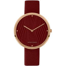 Quarzuhr Jacques Lemans "Design Collection" Armbanduhren rot Damen Quarzuhren