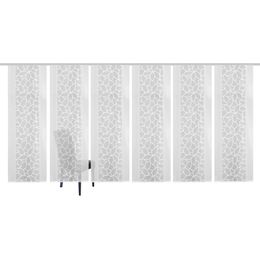 Schiebegardine Home Wohnideen "JENNA" Gardinen Gr. 225 cm, Klettschiene, 57 cm, weiß Schiebegardinen halbtransparent