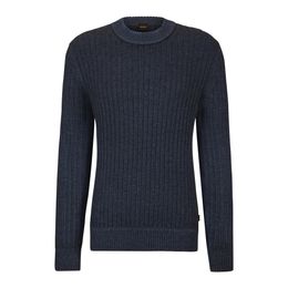 Strickpullover BOSS Orange "Kriben" Gr. L, blau (404_dark_blue) Herren Pullover Sweatshirts