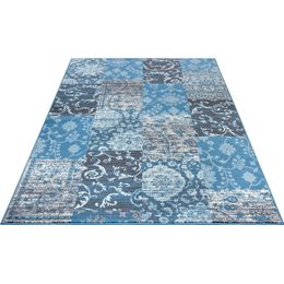 Teppich Hanse Home "Bloques" Teppiche Gr. B/L: 160 cm x 230 cm, 9 mm, 1 St., blau (himmelblau) Esszimmerteppiche