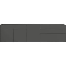 Sideboard LeGer Home by Lena Gercke "Essentials" Sideboards Gr. B/H/T: 279 cm x 74 cm x 42 cm, 4, grau (anthrazit) Sideboards