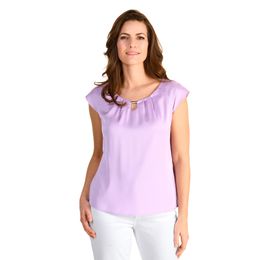 Shirttop HERMANN LANGE Collection Gr. 42, rosa (lupine) Damen Tops Blusentops