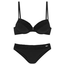 Bügel-Bikini Buffalo Gr. 36, Cup D, schwarz Damen Bikini-Sets Ocean Blue