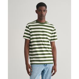 T-Shirt Gant "STRIPE SS T-SHIRT" Gr. 4XL, grün (pine green) Herren Shirts T-Shirts