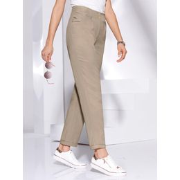 CRÉATION L Bundfaltenhose CREATION L Gr. 48, Normalgrößen, beige Damen Hosen Bundfaltenhosen