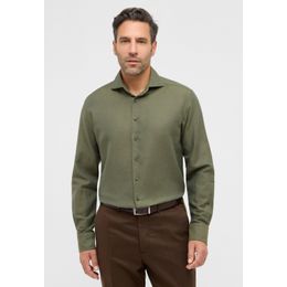 Langarmhemd Eterna "MODERN FIT" Gr. 39, Normalgrößen, grün (khaki) Herren Hemden Langarm