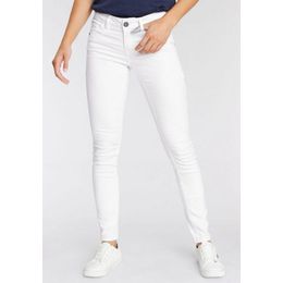 Arizona Skinny-fit-Jeans mit Keileinsätzen Low Waist, weiß